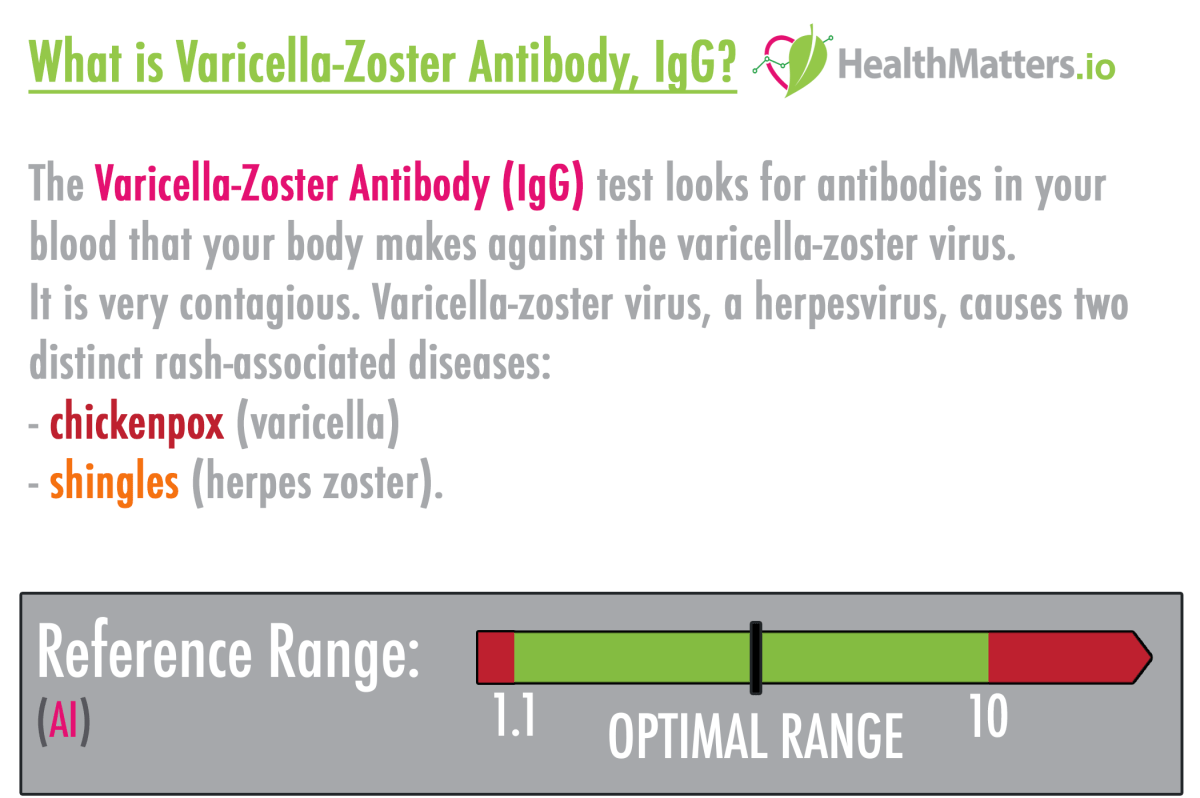 What is Varicella-Zoster Antibody (IgG)? High and low values | Lab ...