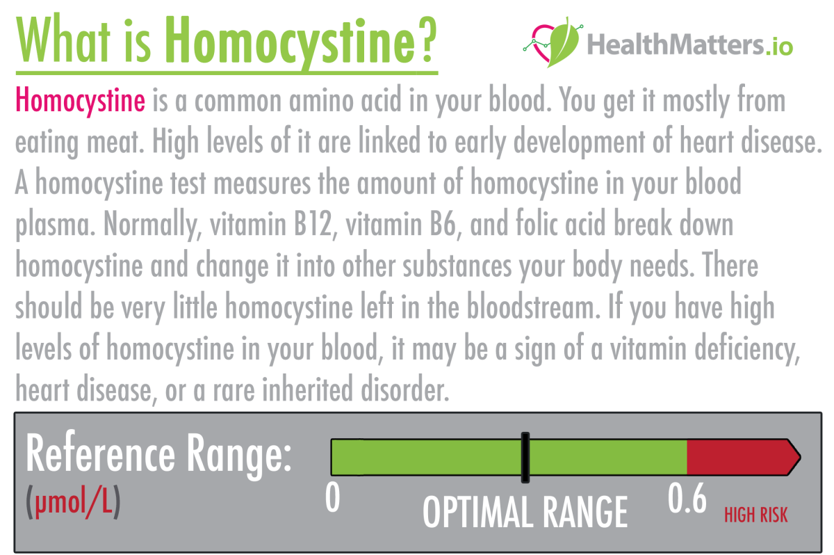 What is Homocystine? High and low values | Lab results explained