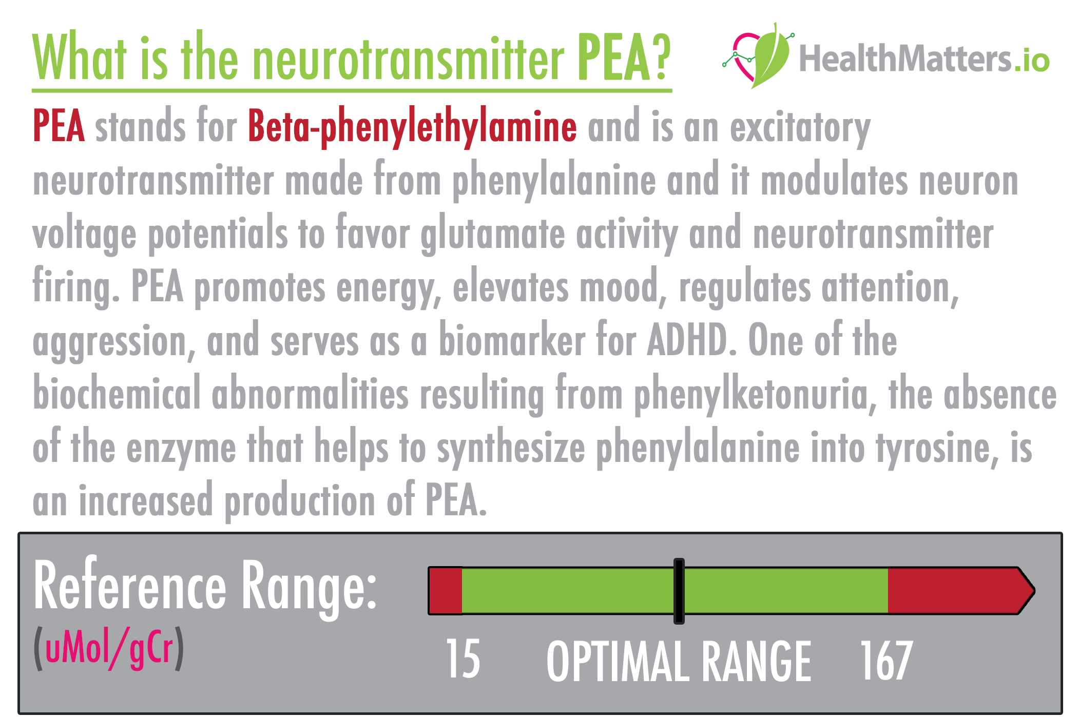 What is the neurotransmitter PEA? High and low values | Lab results ...