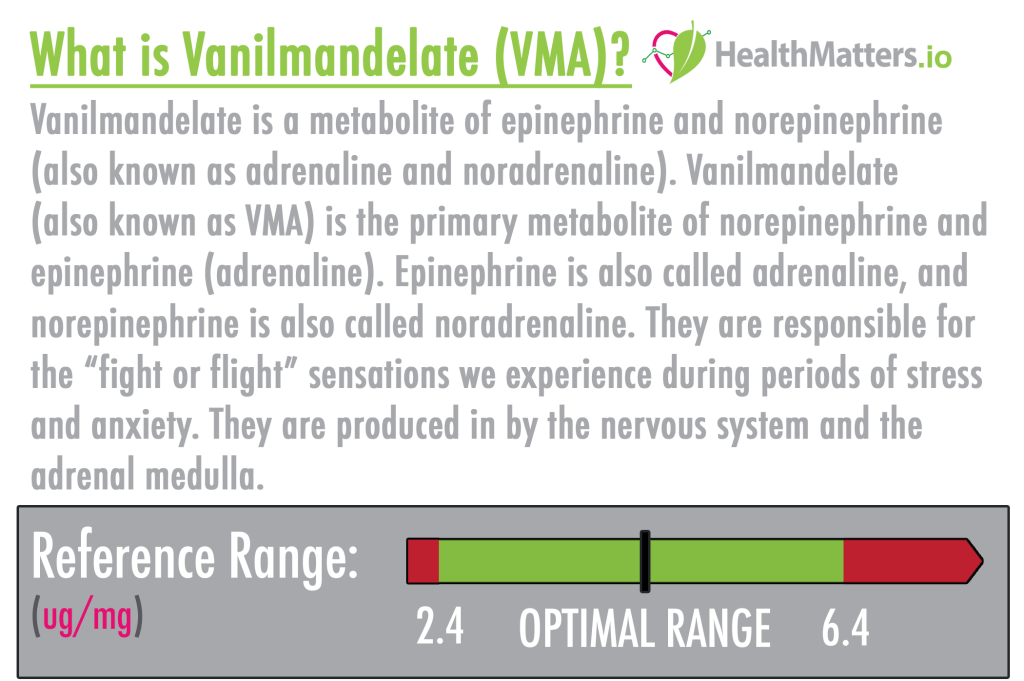 What is Vanilmandelate (VMA)? High and low values | Lab results explained